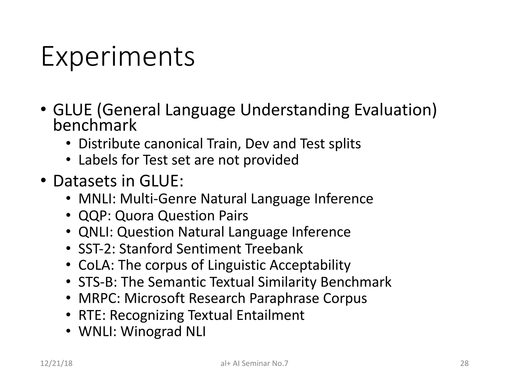 BERT: Pre-training of Deep Bidirectional Transformers for Language Understanding | PDF
