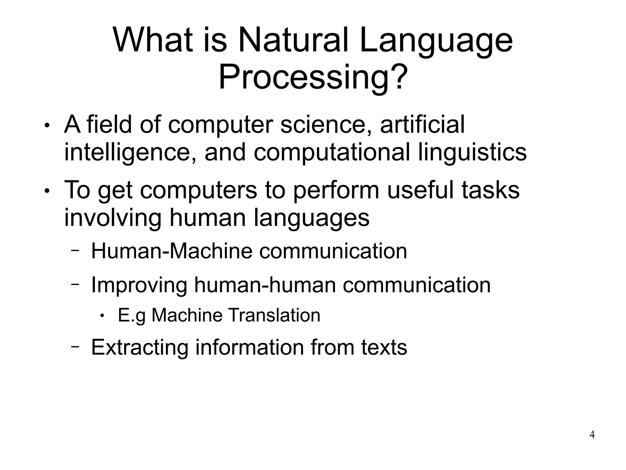 Introduction to natural language processing | PDF