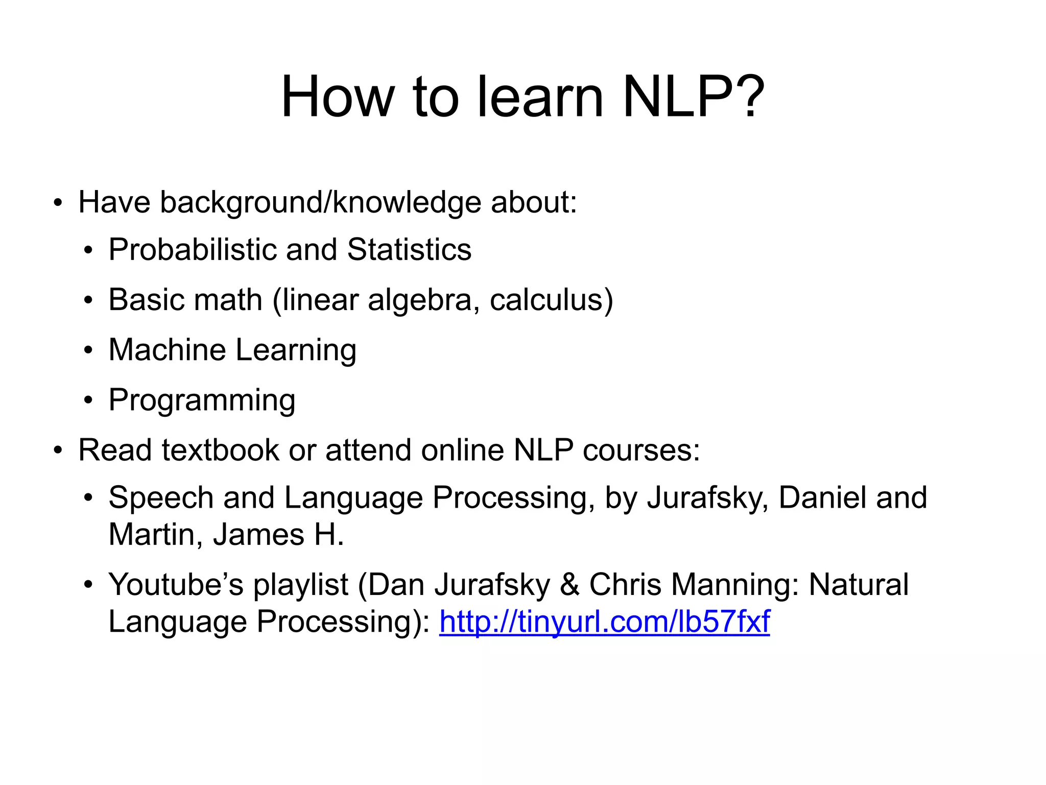 Introduction to natural language processing | PDF