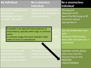 Lifestyle and its impact in the environment | PPTX