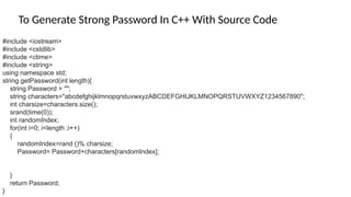 mini.project code.pptx on cpp language with code | PPT
