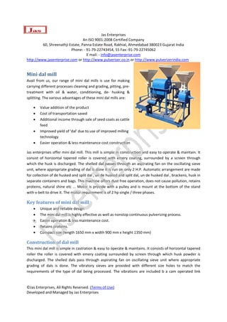 Mini dal-mill | PDF
