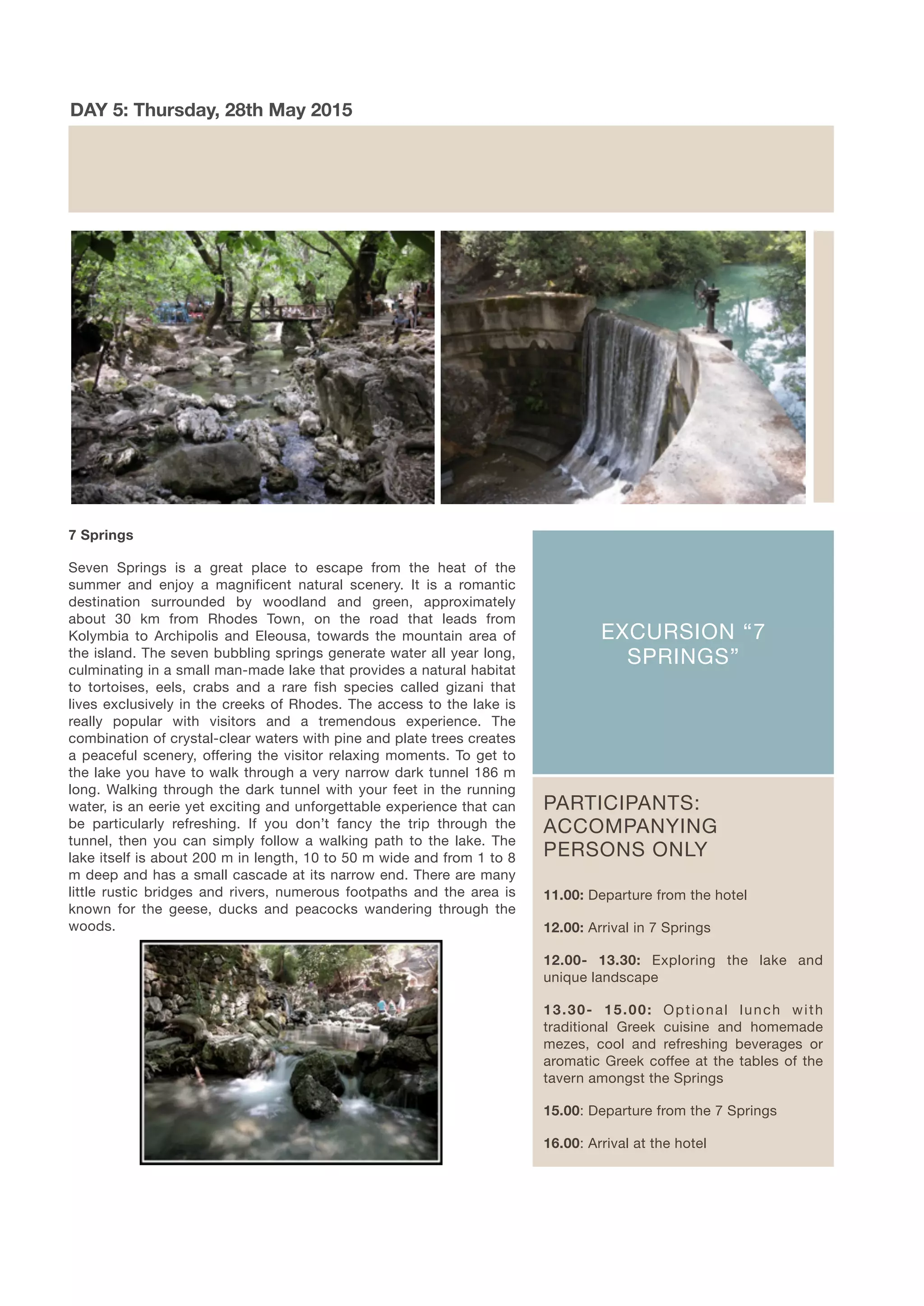 Mini excursions and outdoor activities programme | PDF