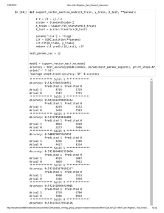 Mini-lab 1: Stochastic Gradient Descent classifier, Optimizing Logistic Regression Model ...
