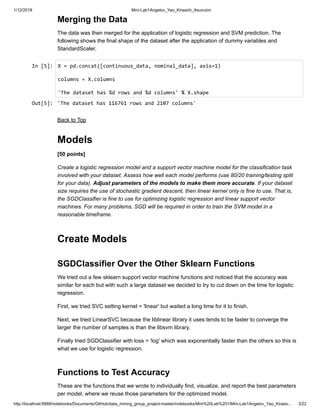 Mini-lab 1: Stochastic Gradient Descent classifier, Optimizing Logistic Regression Model ...