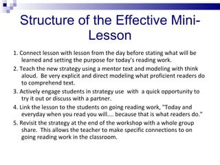 Mini-lesson and Conferences | PPT