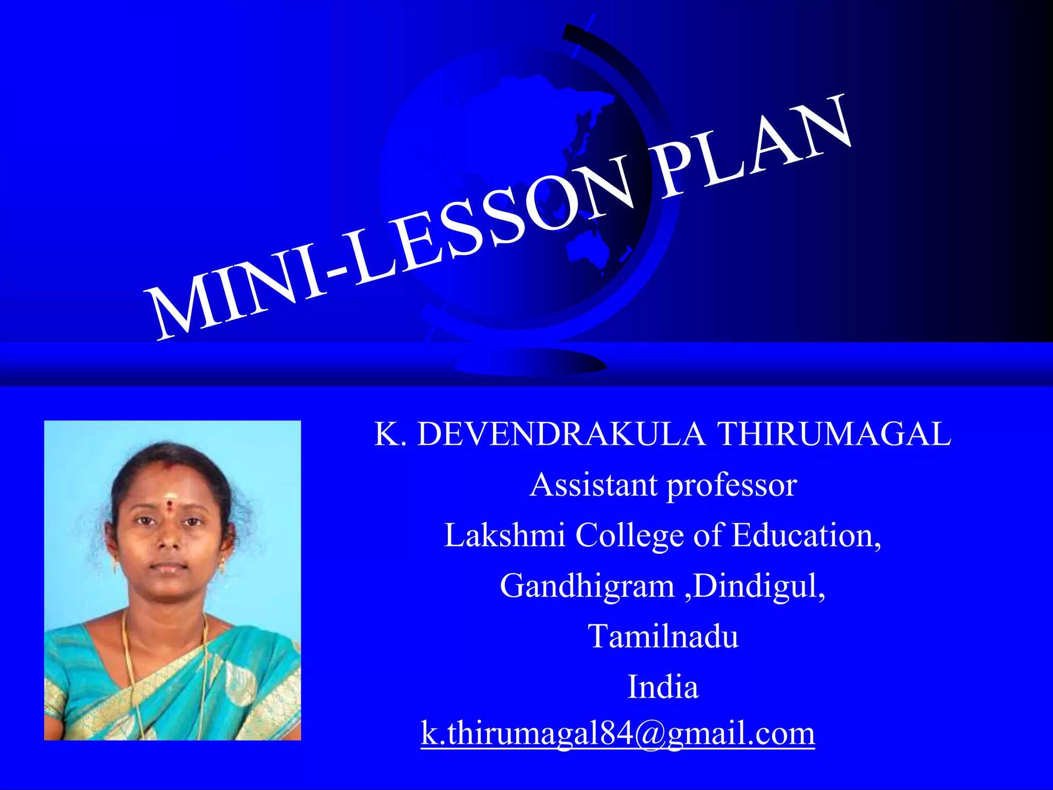 Mini lesson plan | PPT