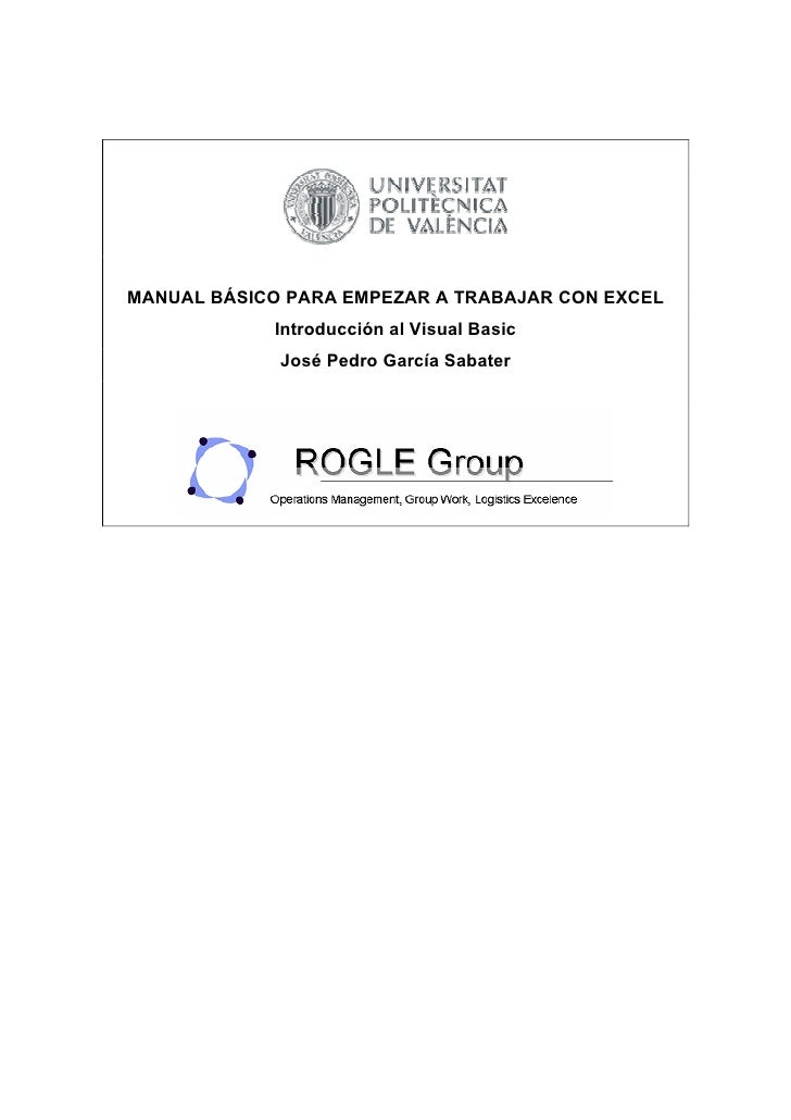 Manual De Visual Basic Para Excel 2007 Pdf - uploadresume