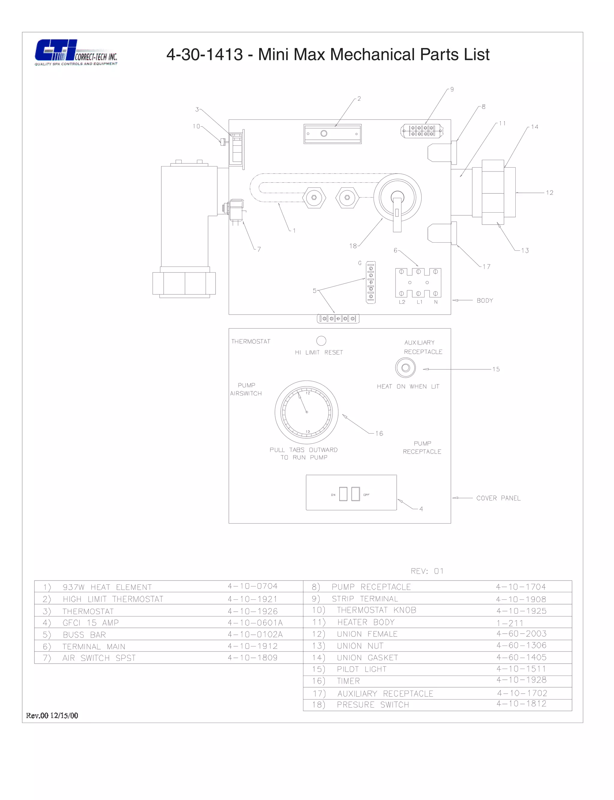 Mini max-mechanical-parts-list revised | PDF