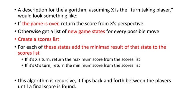 MINI-MAX ALGORITHM.pptx | Board Games and Puzzles | Games and Puzzles