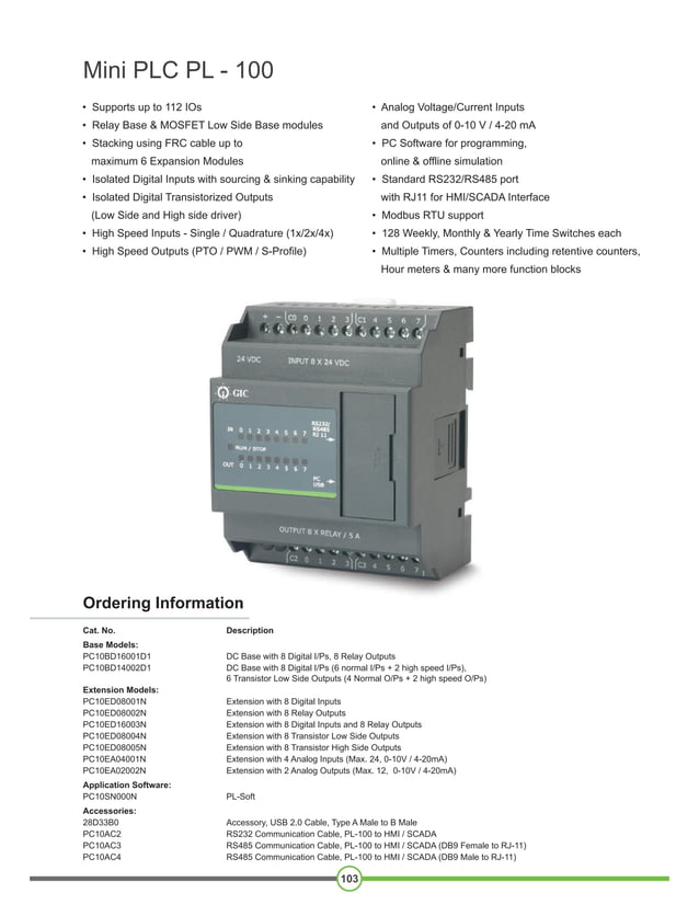 Mini plc-programmable logic controller | PDF | Computer Peripherals ...