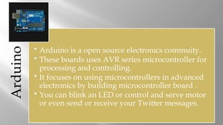 mini project on self driving robot using l293d and arduino | PPTX