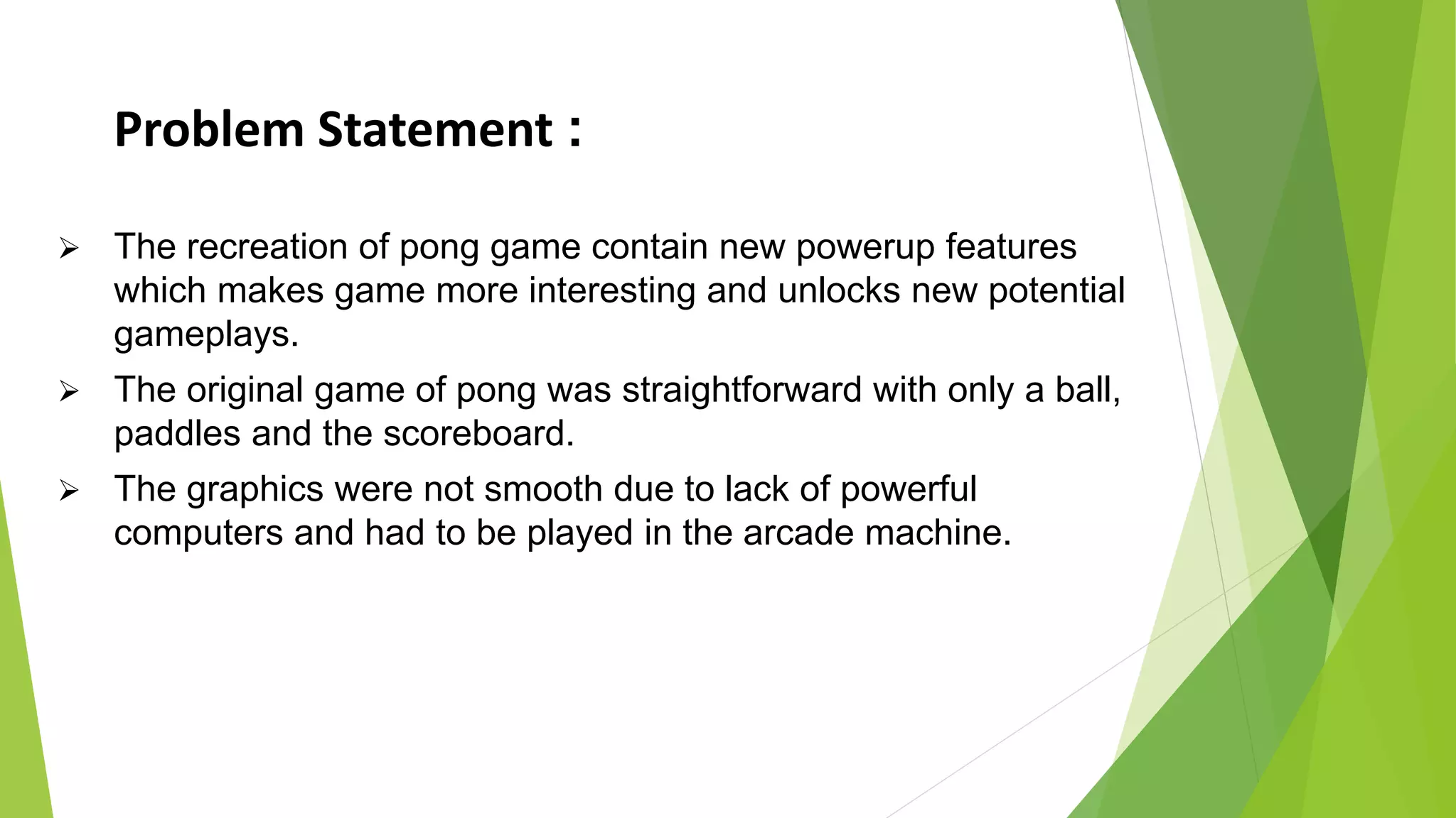 Pong Game using Java awt and swing | PPTX