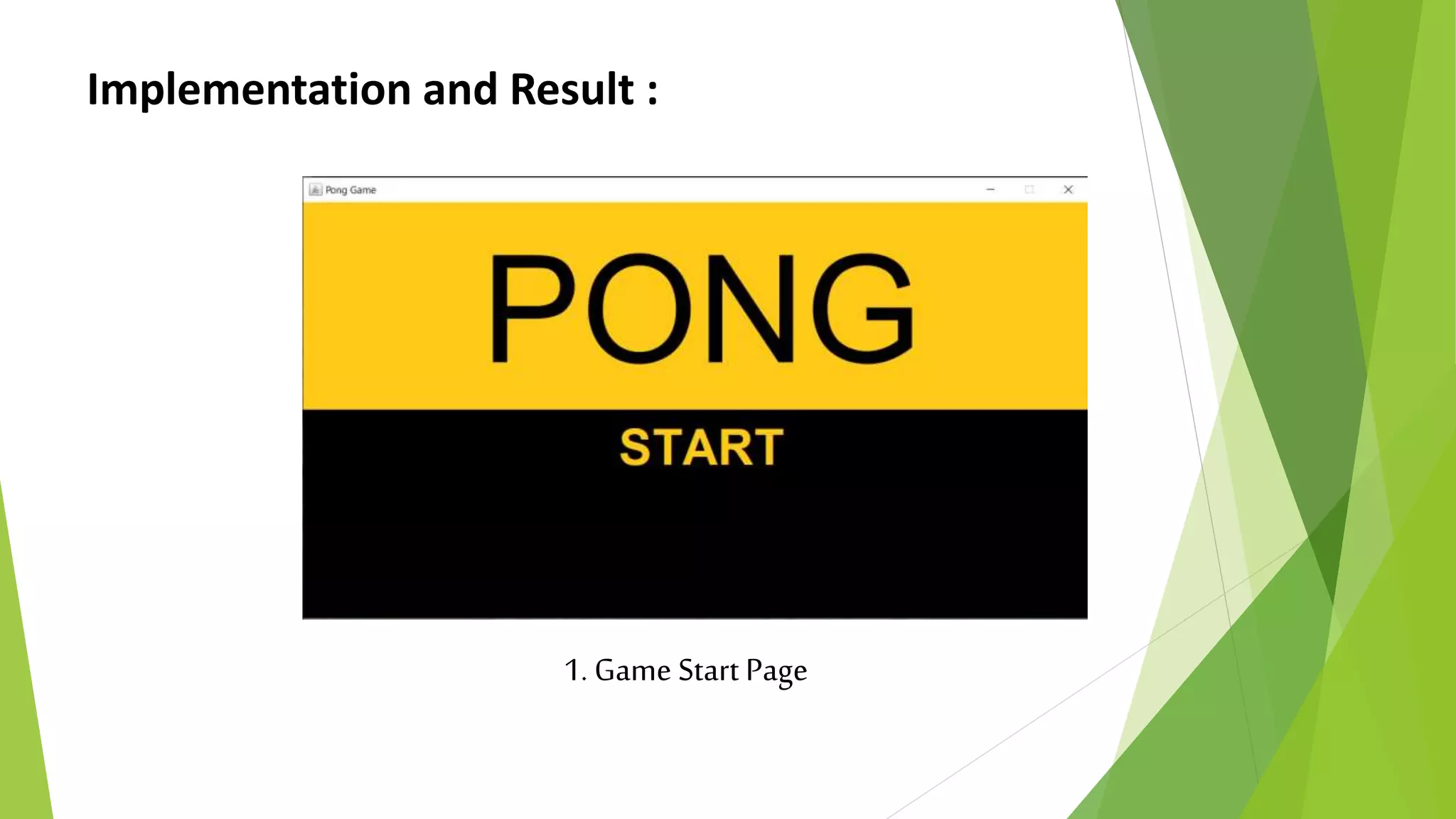 Pong Game using Java awt and swing | PPTX