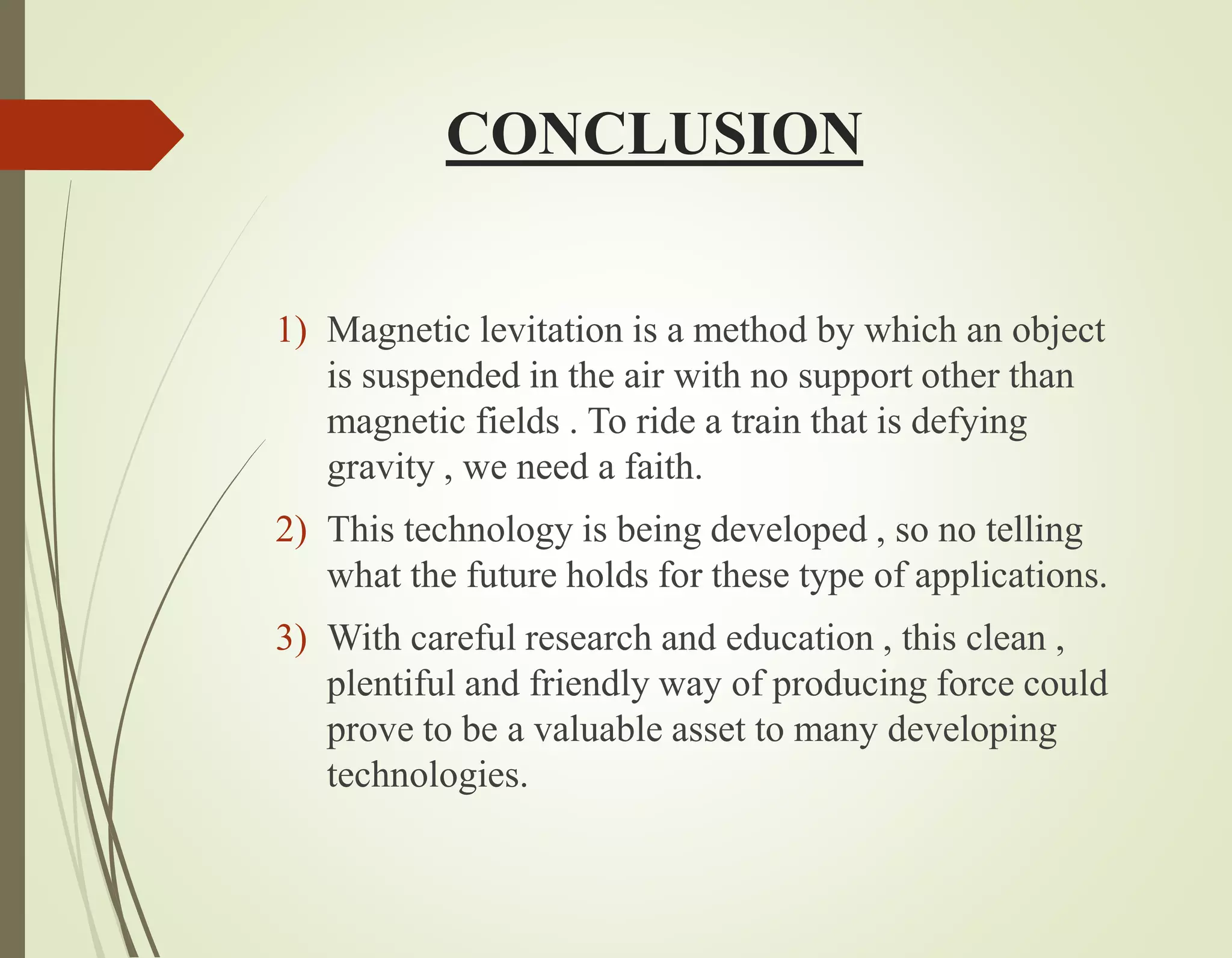 Magnetic Levitation(MAG-LEV) | PPTX