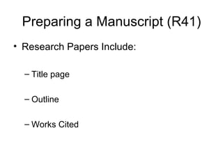 Mini Research Project | PPT