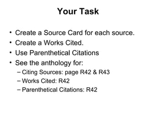 Mini Research Project | PPT