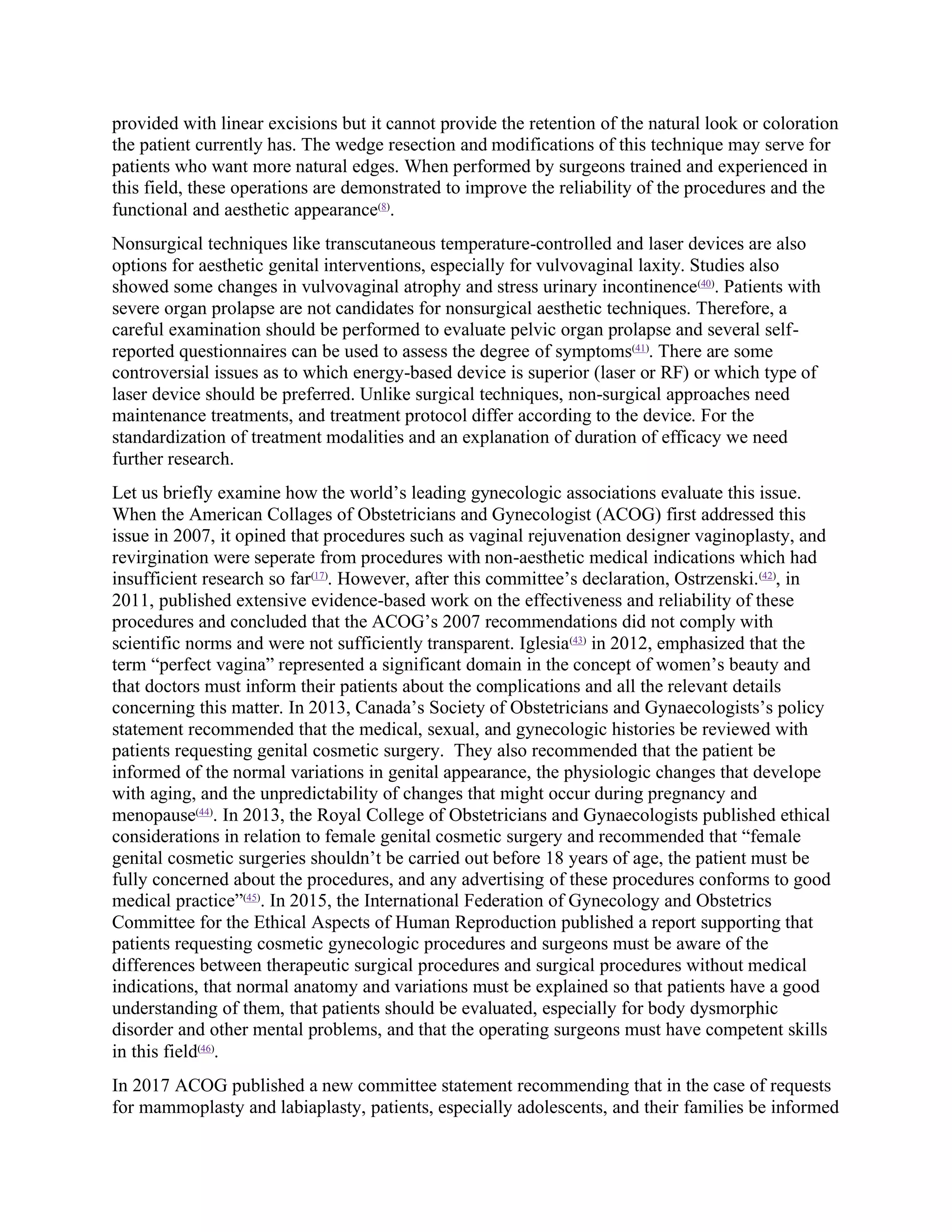 Mini Review of Aesthetic Gynecology | PDF