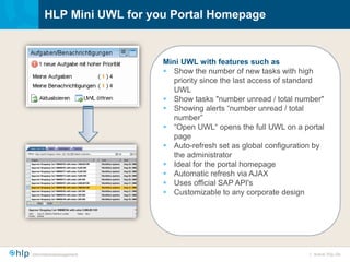 Mini UWL for SAP NetWeaver Portal | PPT