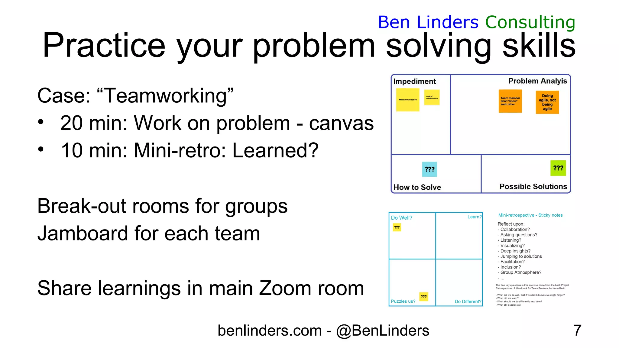 Mini Workshop Collaborative Problem Solving Oop 2021 Ben Linders Ppt