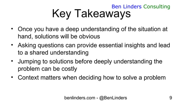 Mini workshop collaborative problem solving - OOP 2021 - Ben Linders | PPT
