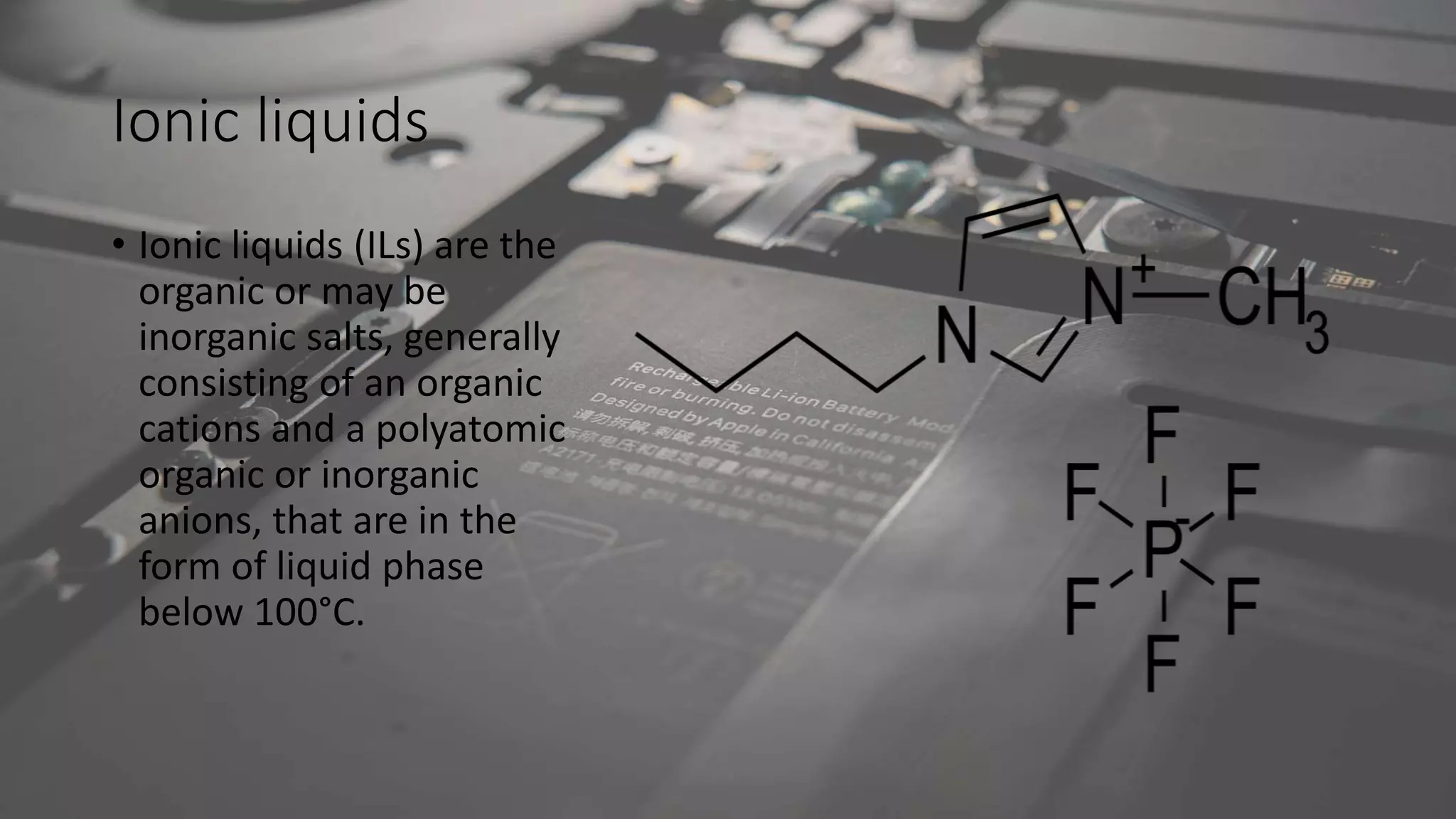 basics of ionic liquids and emulsions | PPTX