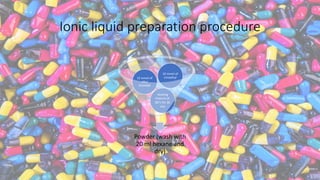 basics of ionic liquids and emulsions | PPT