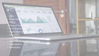 basics of ionic liquids and emulsions | PPT