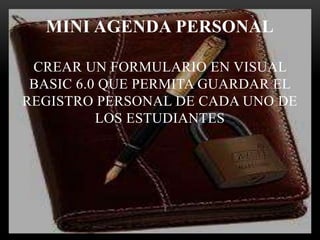 Mini Agenda Personal Isbel Rodas III-2 B.T.C Isemed M. | PPTX