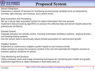 Autonomous green house project implementation | PPT