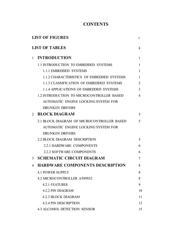 Microcontroller based automatic engine locking system for drunken drivers | DOCX | Operating ...