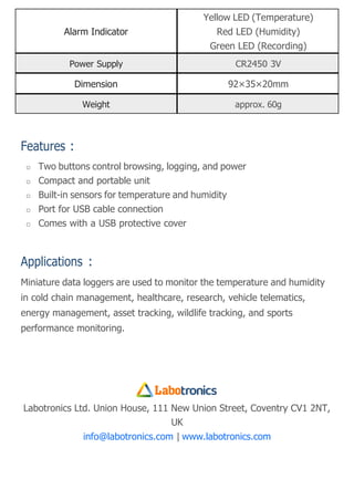 Miniature-Data-Logger-LB-11MDL.pdf equipment | PDF
