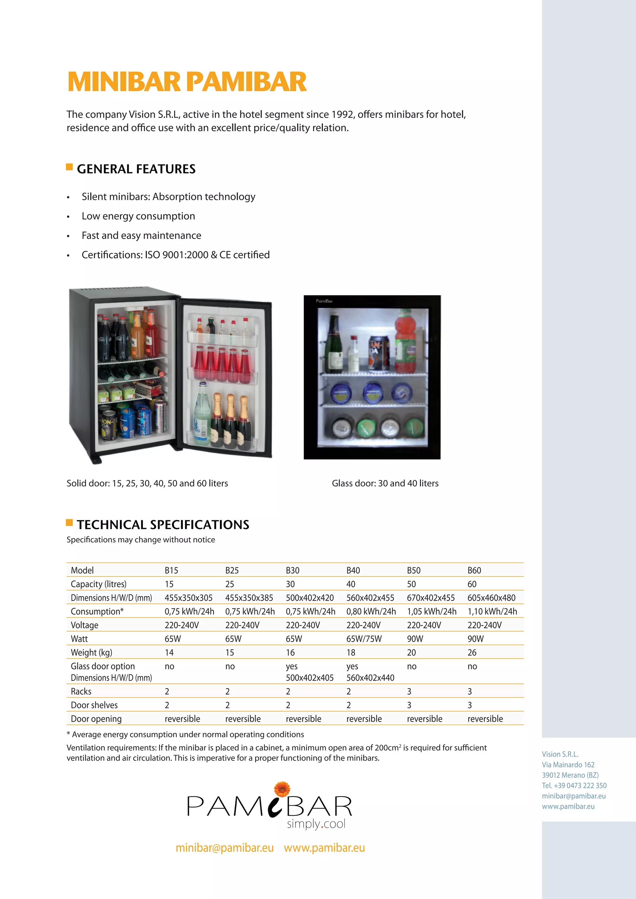 Minibar fridge | PDF