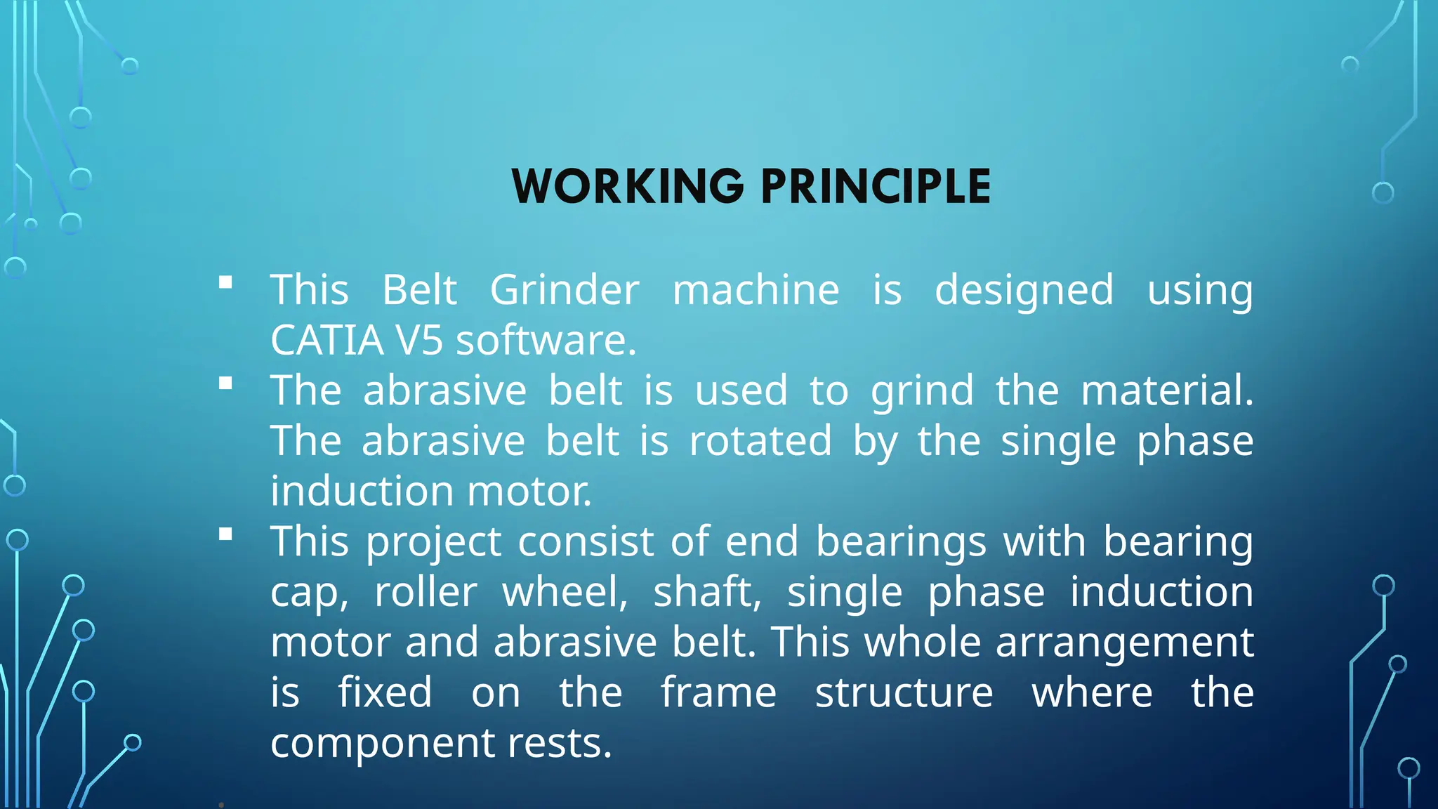 mini belt grinder project for final year | PPTX