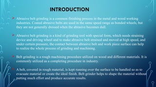 mini belt grinder project for final year | PPTX
