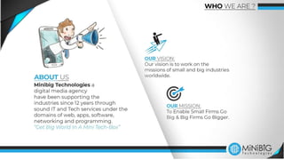 Minibig tech company profile | PDF | Business | Business and Finance