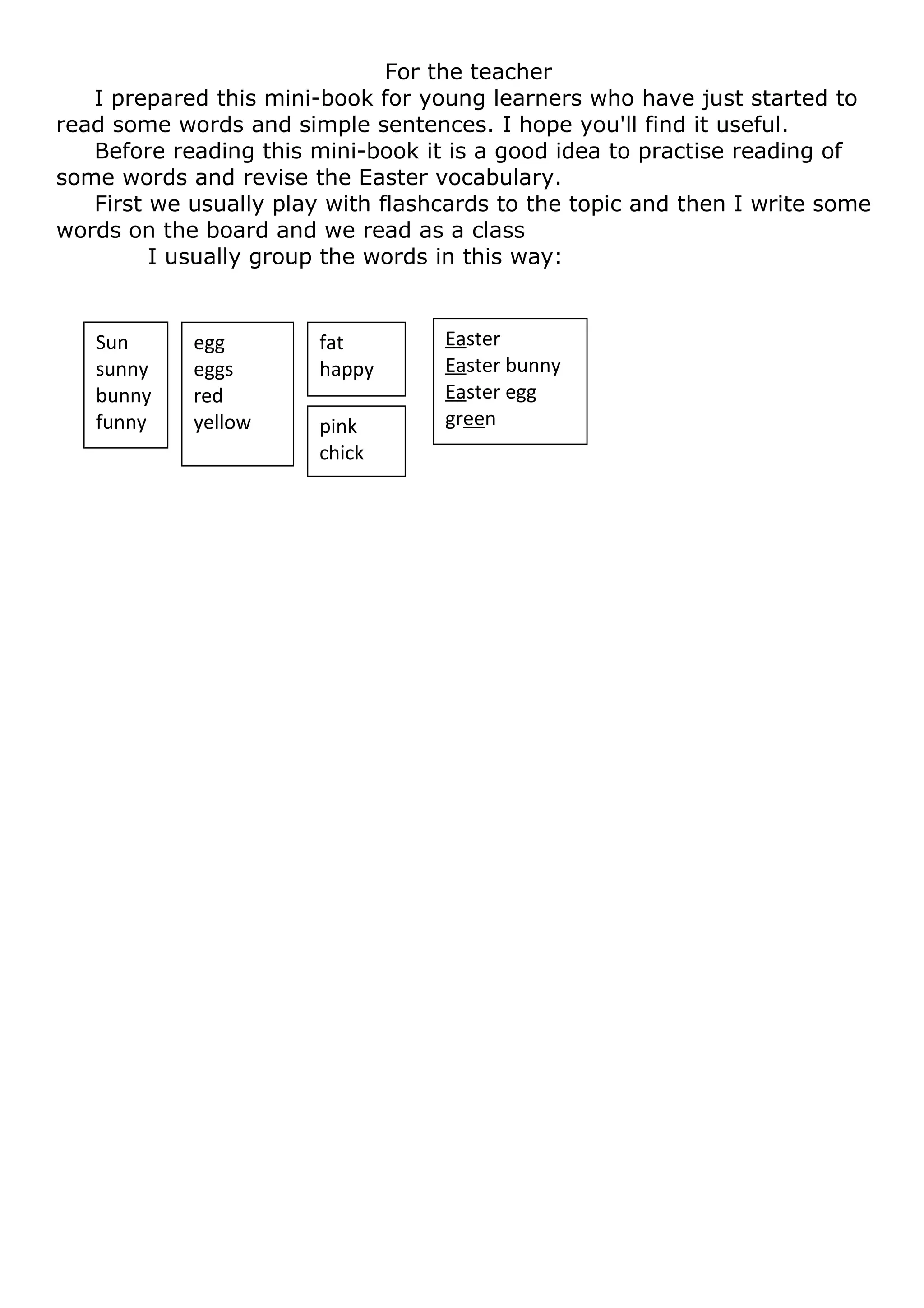 Mini book easter | DOC