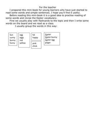 Mini book easter | DOC