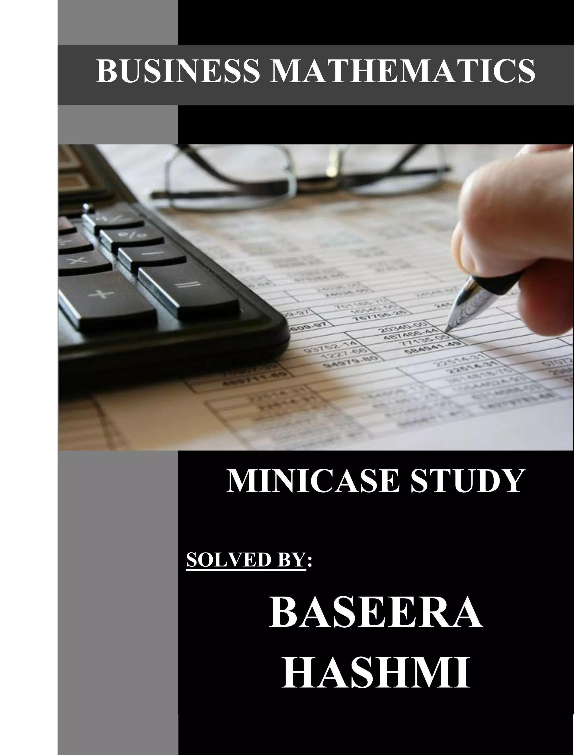 Mini case study solved | PDF