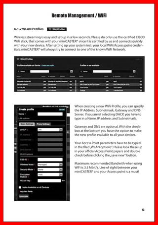 Minicaster livestream solution user manual | PDF