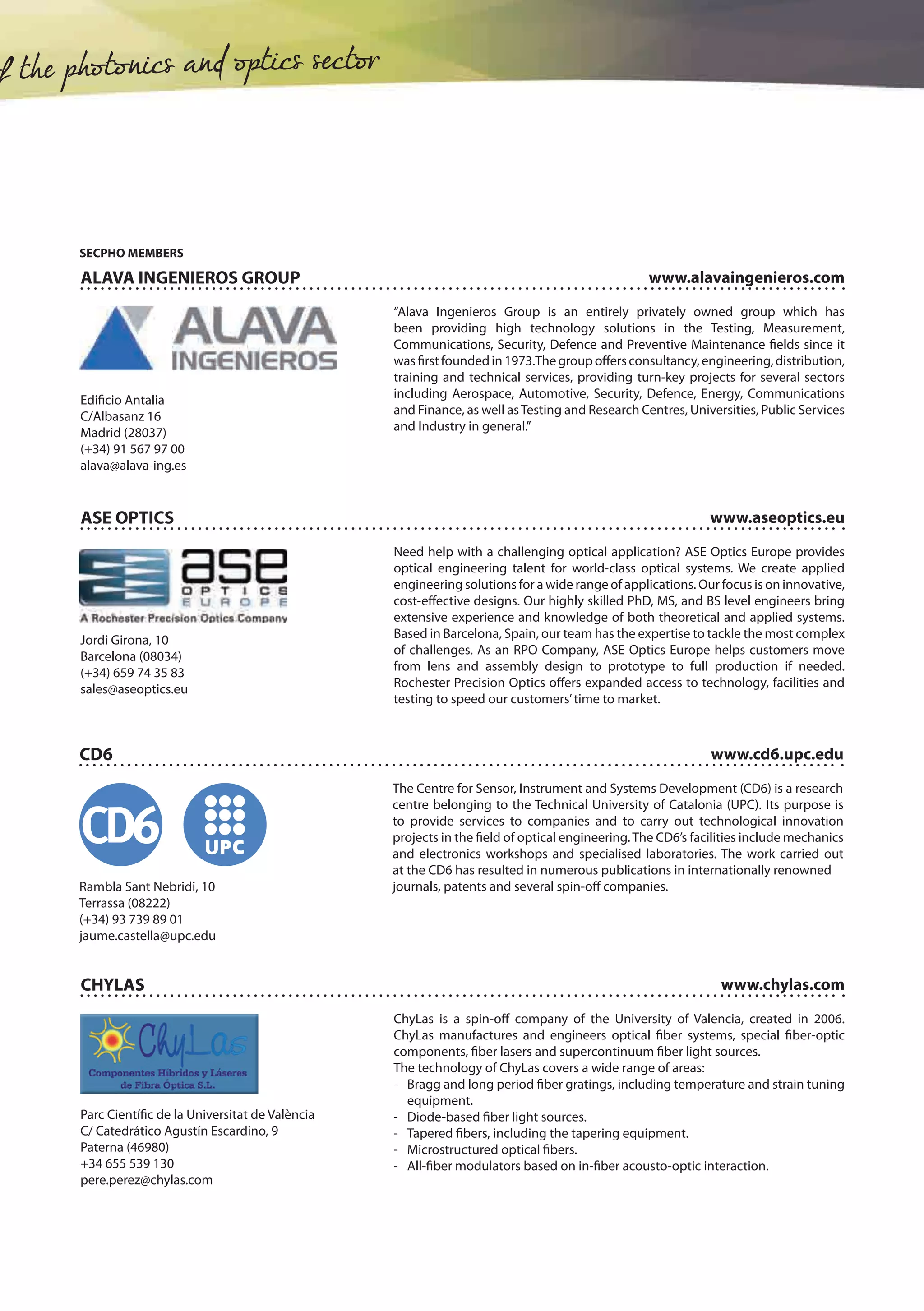 SECPhO mini catalog | PDF