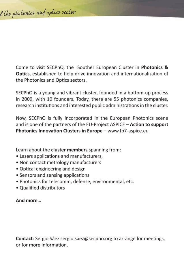 SECPhO mini catalog | PDF