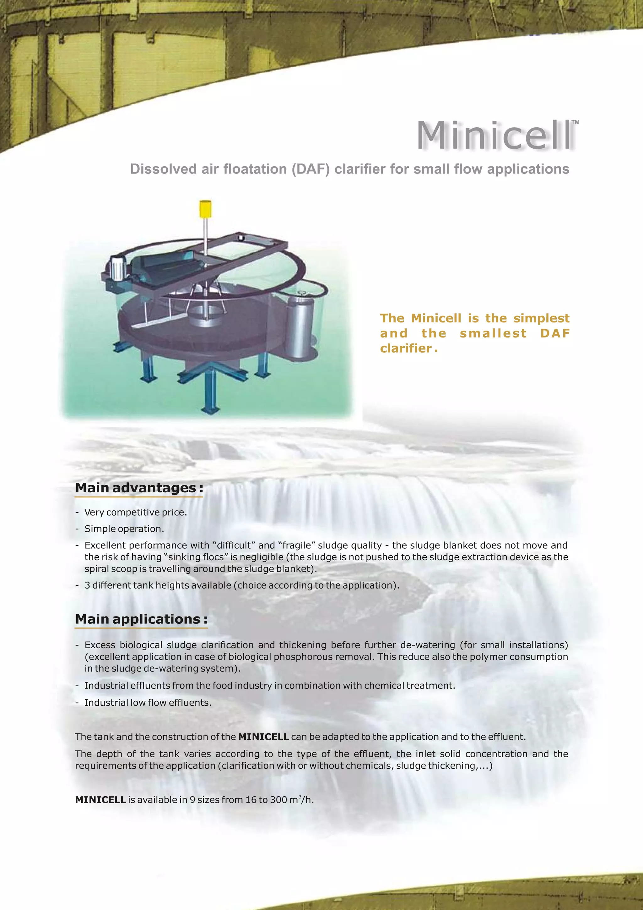 Minicell-Dissolved Air Flotation Clarifier | Krofta Engineering | PDF