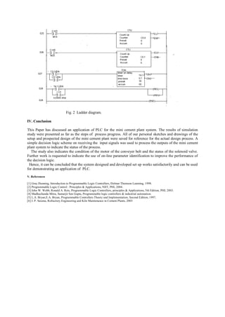 Mini cement plant using plc published in national conference on ...