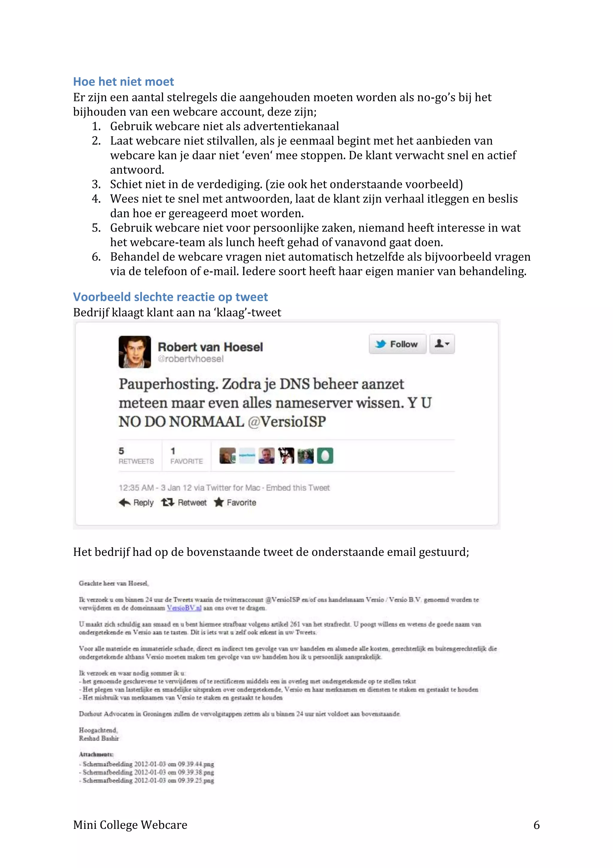 Rapport webcare | PDF