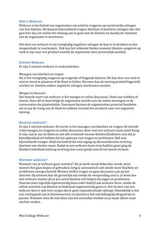 Rapport webcare | DOCX | Internet Safety | Parenting