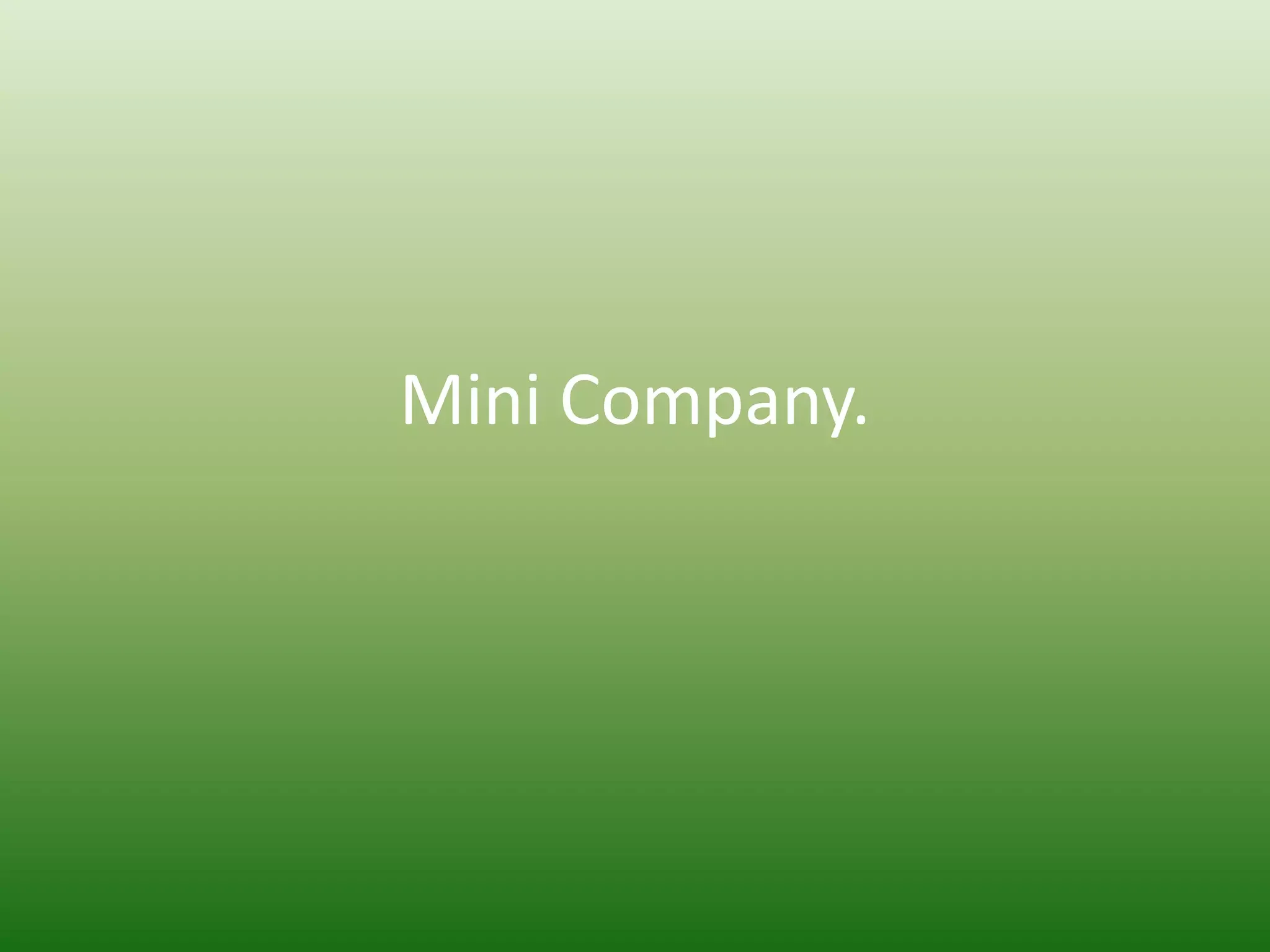 Mini company | PPTX