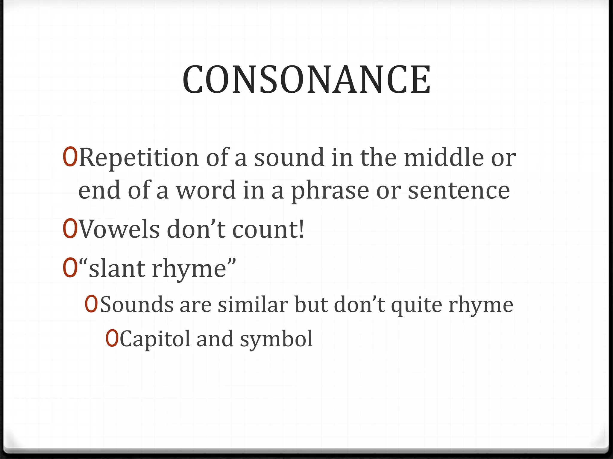 Mini conference 1 Consonance, assonance, aliteration | PPTX