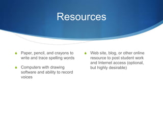 Multisensory Spelling | PPTX