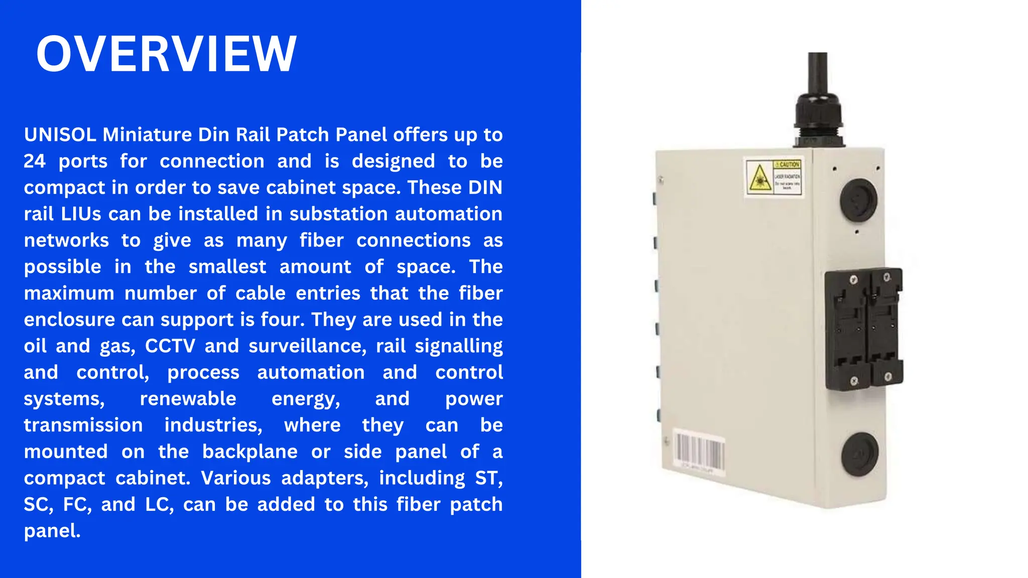 MINI DIN RAIL UNISOL COMMUNICATIONS .COM